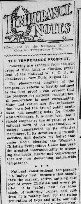 Decades-long temperance effort in county scuttled with 21st Amendment ...